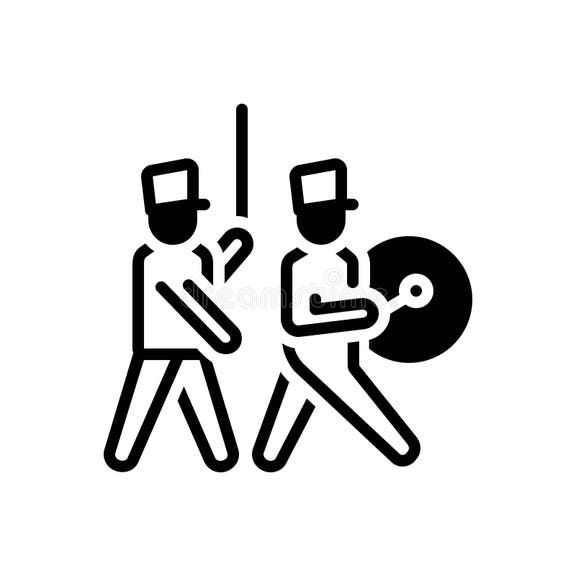 Black Solid Icon for Parade, Ceremony and Soldier Stock Vector ...