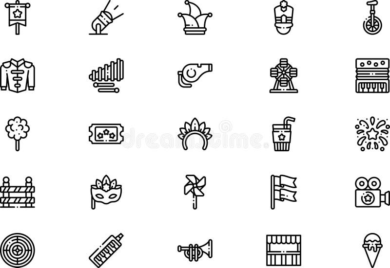 Parade Icons Collection is a Vector Illustration with Editable Stroke ...