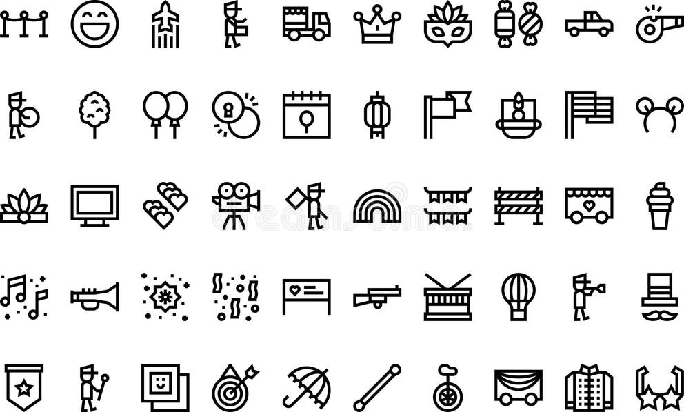 Parade Icons High-Quality Vector Icons Collection with Editable Stroke ...