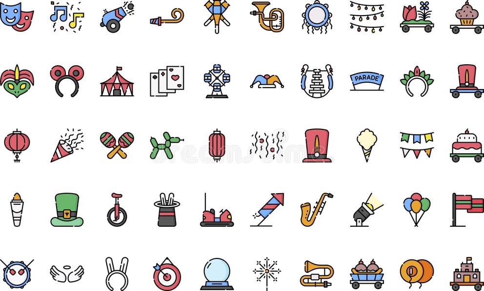 Parade Icons High-Quality Vector Icons Collection with Editable Stroke ...