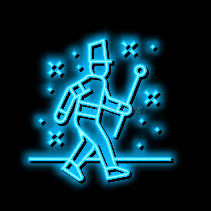Parade Manager Neon Glow Icon Illustration Stock Vector - Illustration ...