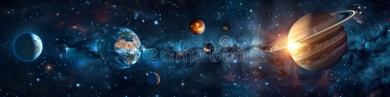 Parade of the Planets of the Solar System. Stock Photo - Image of ...