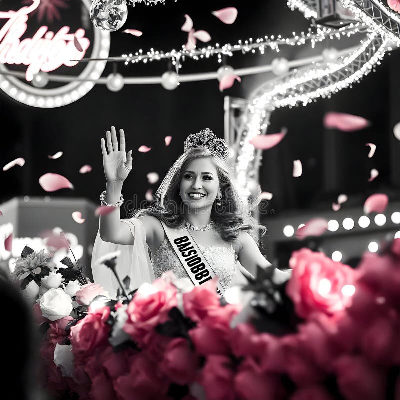 A Parade Queen Waves from a Beautifully Adorned Float, Surrounded by ...