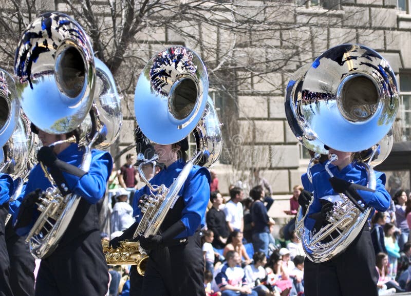 Parade . Reflections in the Wind Pipes Stock Image - Image of blue ...