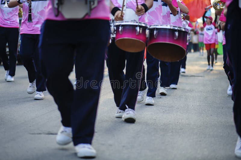 Parade on the School`s Annual Sports Day Stock Photo - Image of high ...