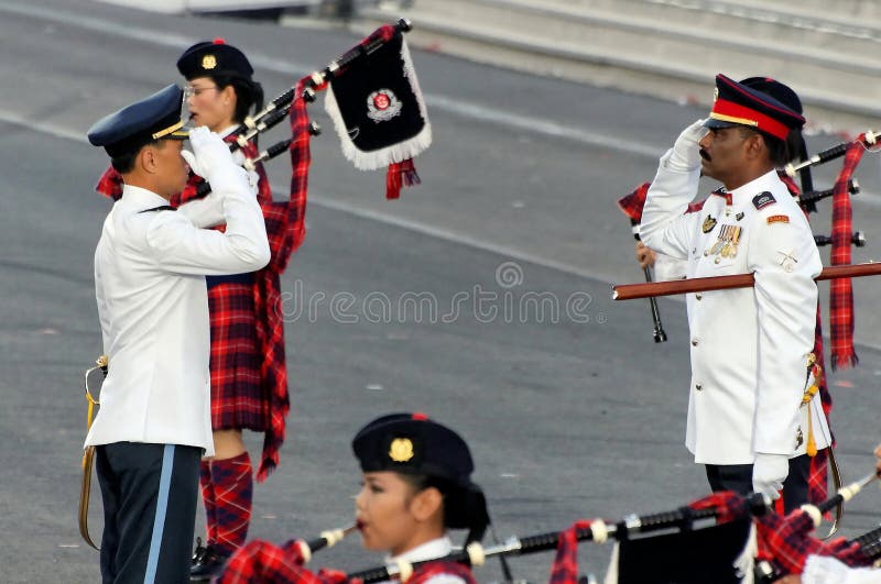 Parade Sergeant Major Saluting Parade Commander Editorial Image - Image ...