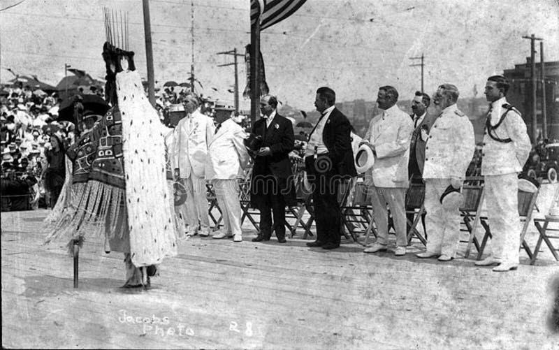 Parade Showing Native American With President Taft And Dignitaries In ...