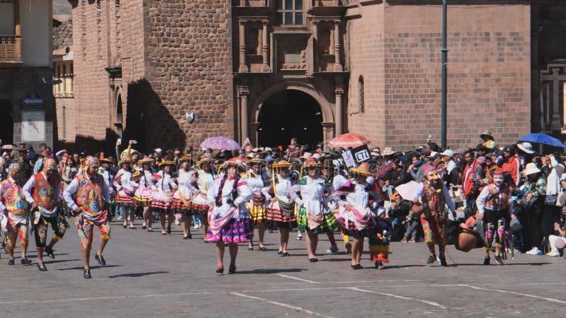 Cusco, Peru. June 25, 2023. Parade of Typical Dances in the Cathedral ...