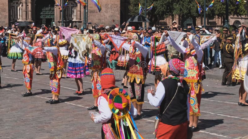 Cusco, Peru. June 25, 2023. Parade of Typical Dances in the Cathedral ...