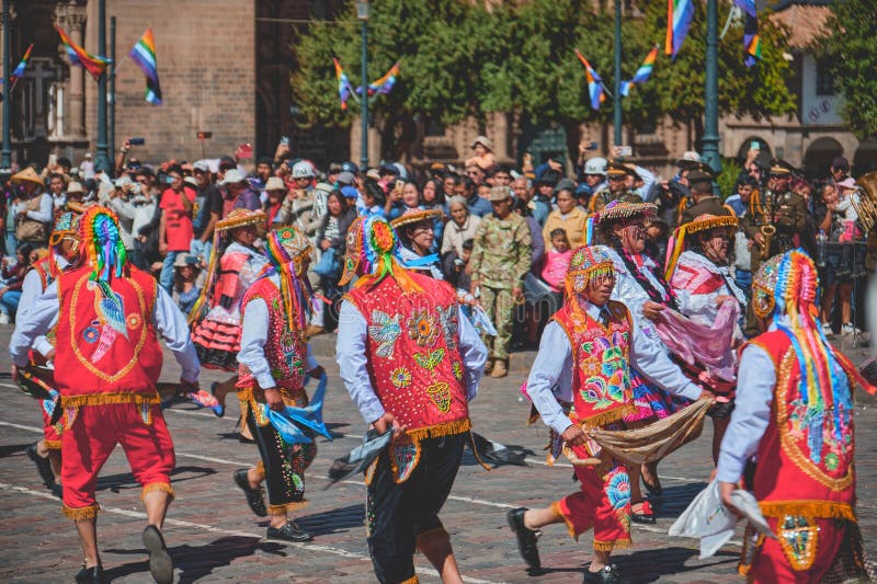 Cusco, Peru. June 25, 2023. Parade of Typical Dances in the Cathedral ...