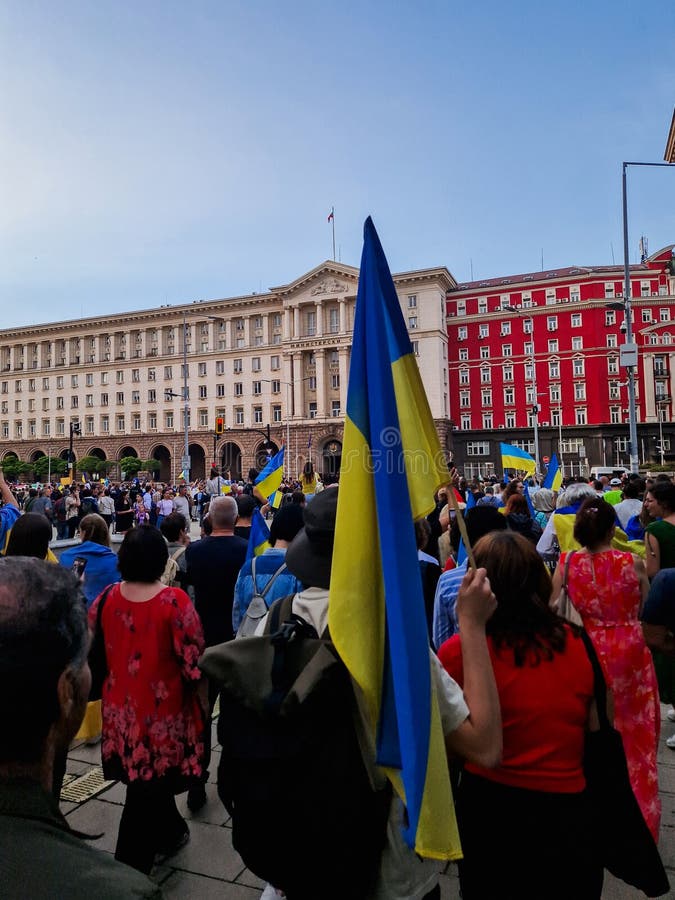 Sofia, Bulgaria - 24 08 2022: Parade of the Ukrainian Independence Day ...