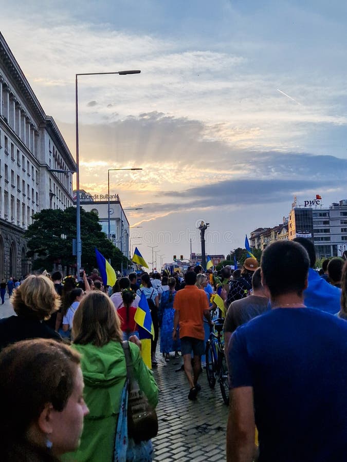 Sofia, Bulgaria - 24 08 2022: Parade of the Ukrainian Independence Day ...