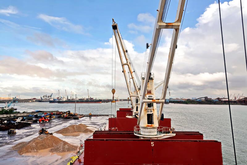 Paradeep, India, October,21, 2020. Cargo Terminal for Unloading Bulk ...