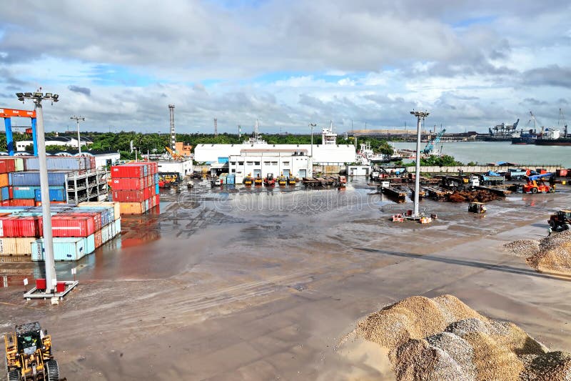Paradeep, India, October,21, 2020. Cargo Terminal for Unloading Bulk ...