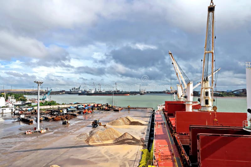Paradeep, India, October,21, 2020. Cargo Terminal for Unloading Bulk ...