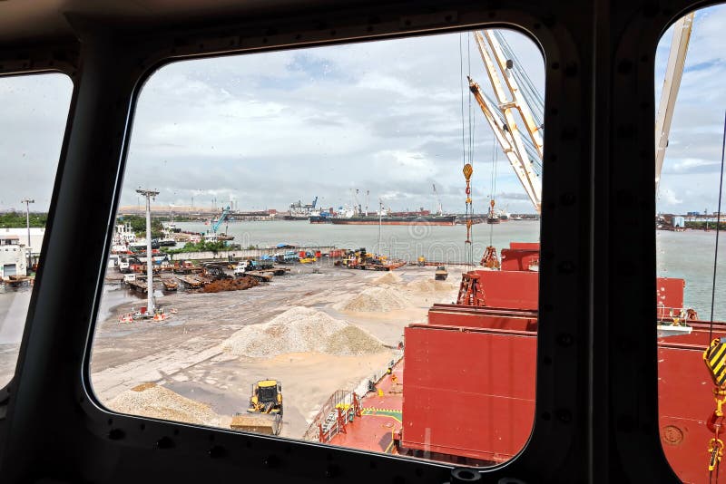 Paradeep, India, October,21, 2020. Cargo Terminal for Unloading Bulk ...