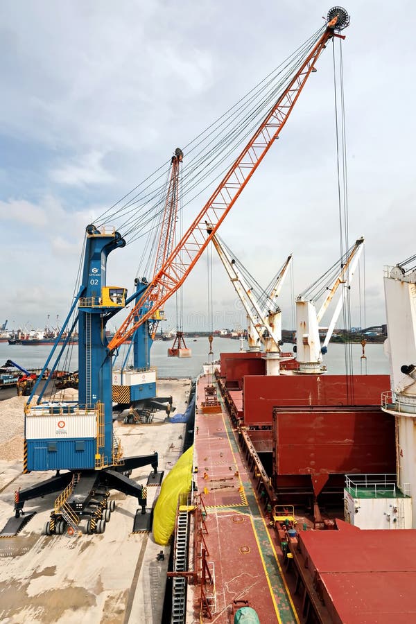 Paradeep, India, October,21, 2020. Cargo Terminal for Unloading Bulk ...