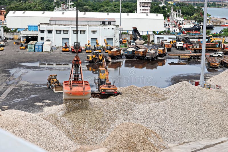 Paradeep, India, October,21, 2020. Cargo Terminal for Unloading Bulk ...