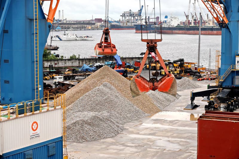Paradeep, India, October,21, 2020. Cargo Terminal for Unloading Bulk ...