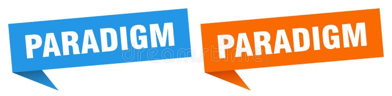 Paradigm Banner. Paradigm Speech Bubble Label Set Stock Vector ...