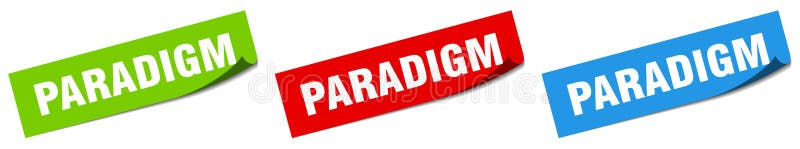 Paradigm Banner. Paradigm Speech Bubble Label Set. Stock Vector ...