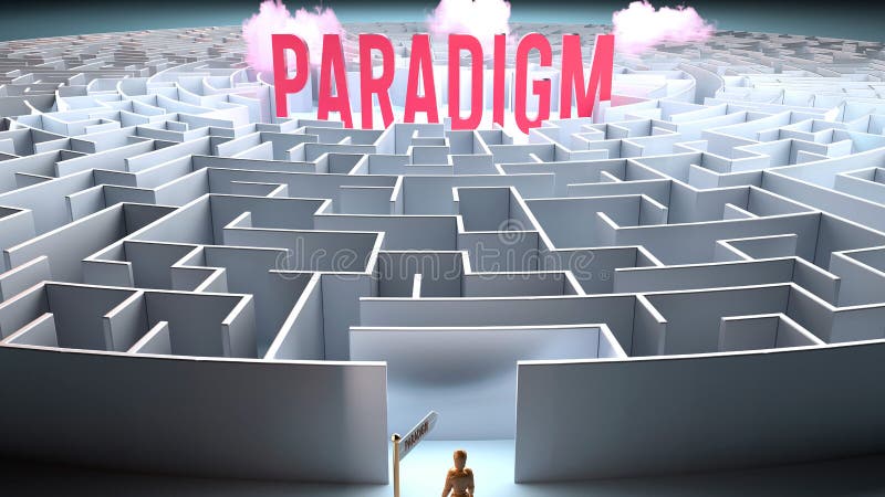 Paradigm and a Complicated Path To it Stock Illustration - Illustration ...