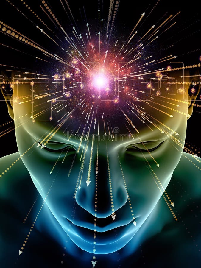 Paradigm of Consciousness stock illustration. Illustration of head ...