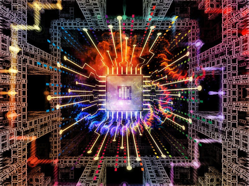 Paradigm of Digital Processor Stock Illustration - Illustration of ...