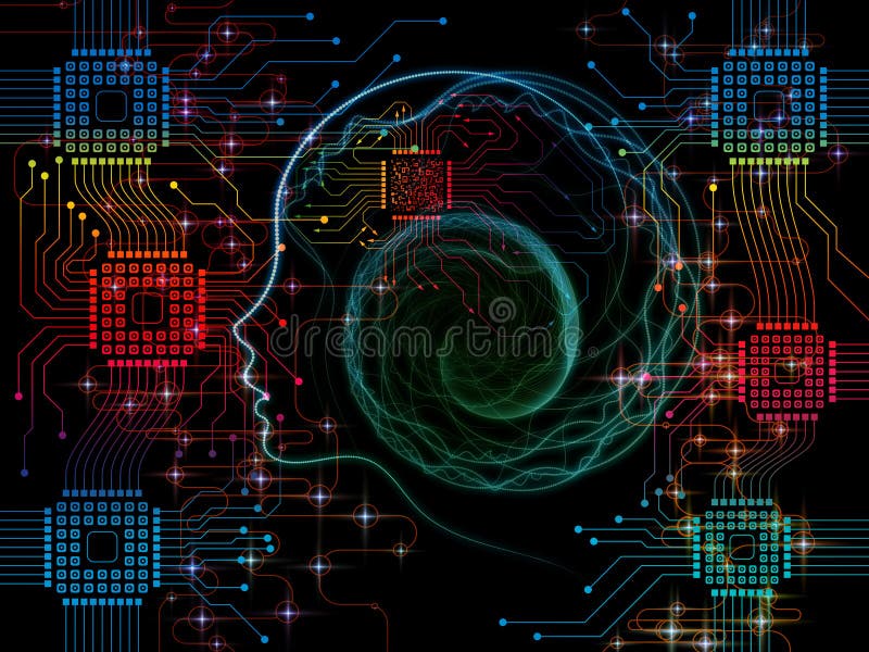 Paradigm of Machine Consciousness Stock Illustration - Illustration of ...