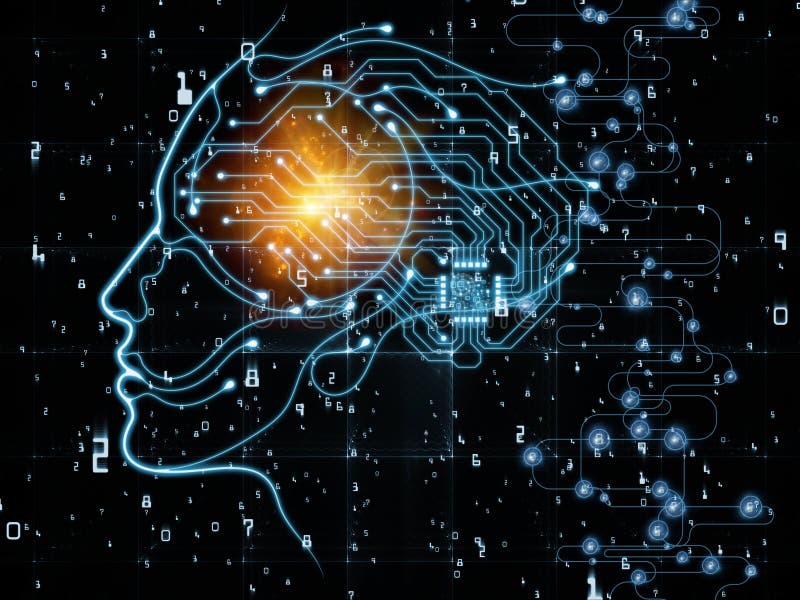 Paradigm of Machine Consciousness Stock Illustration - Illustration of ...