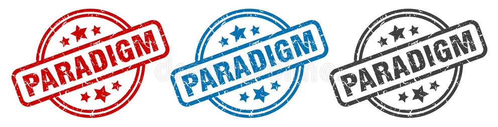 Paradigm Stamp. Paradigm Round Isolated Sign Stock Vector ...