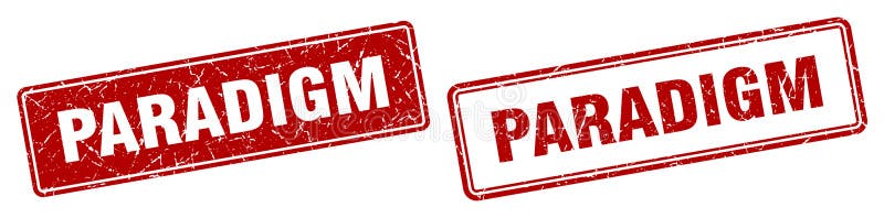 Paradigm Stamp Set. Paradigm Square Grunge Sign Stock Vector ...