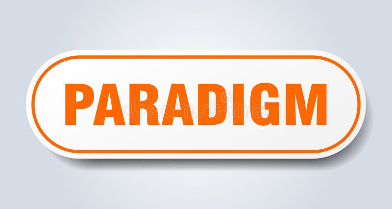 Paradigm sticker. stock vector. Illustration of sticker - 197154945