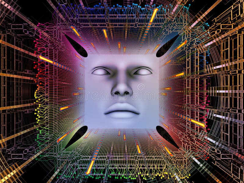 Paradigm of Super Human AI stock illustration. Illustration of ...