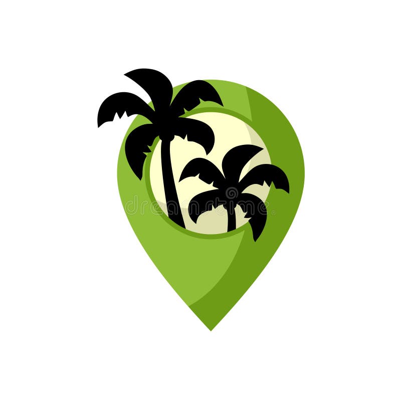 Paradise beach location stock vector. Illustration of beach - 80482492