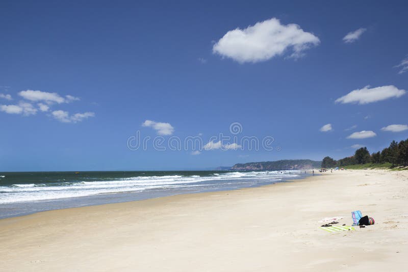 Paradise Beach with White Sand in Goa, India. Stock Photo - Image of ...
