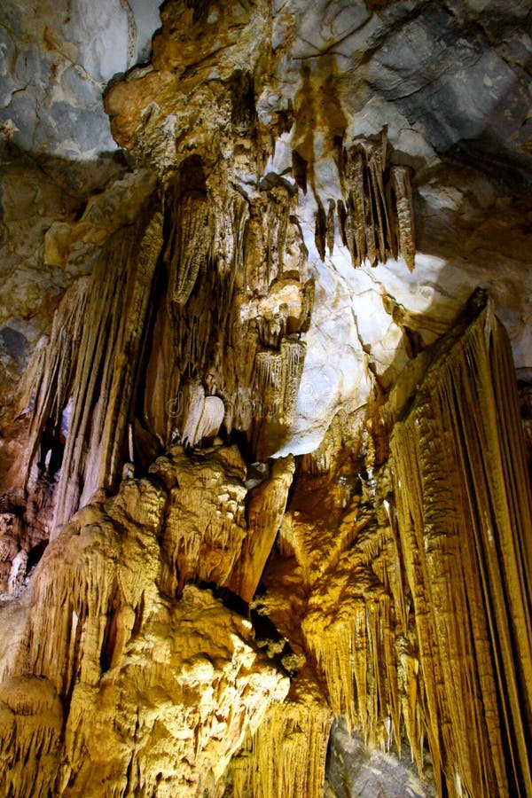 Paradise Cave Vietnam Impressive Limestone Formations Stock Image ...