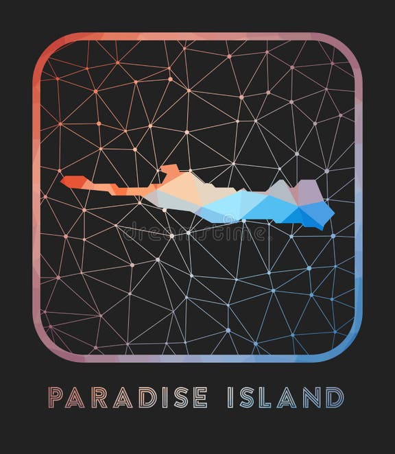 Paradise Island Map Design. Stock Vector - Illustration of information ...