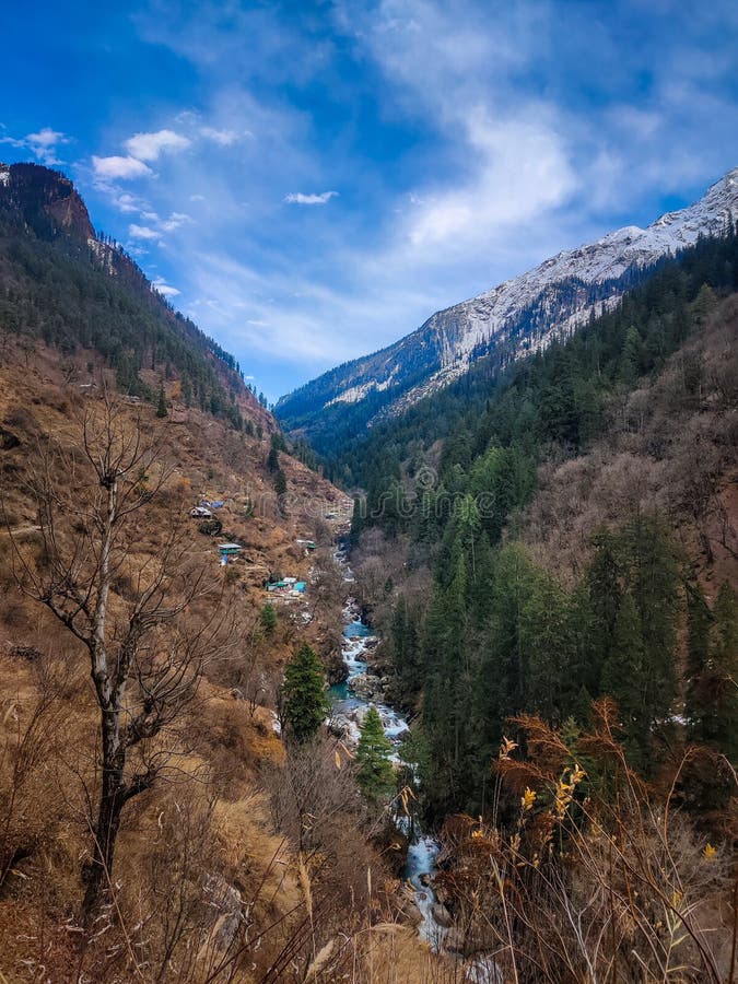 Paradise Parvati Valley, Himalayas Stock Image - Image of mountain ...