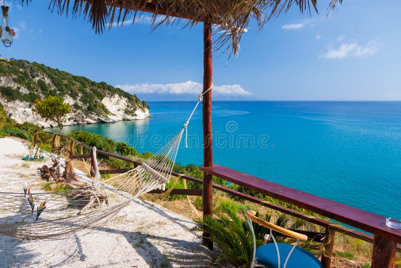 Paradise sea view bar stock photo. Image of summer, horizon - 43466892
