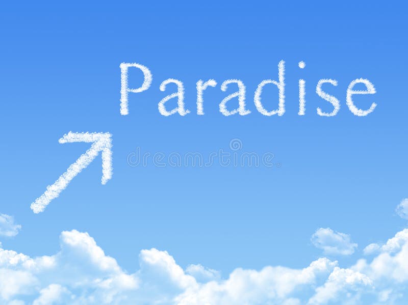 Paradise Sign on Old Brick Wall, Sea/ocean Beach Stock Image - Image of ...