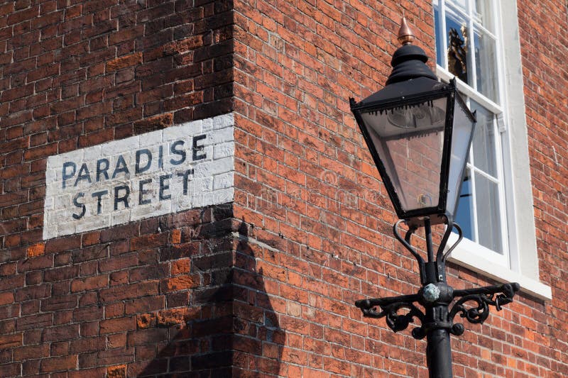 Paradise Street stock photo. Image of lamp, paradise - 29358862
