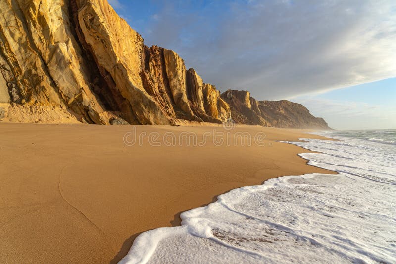 Paradisiacal Beach with a Beautiful Light at Sunset Stock Photo - Image ...