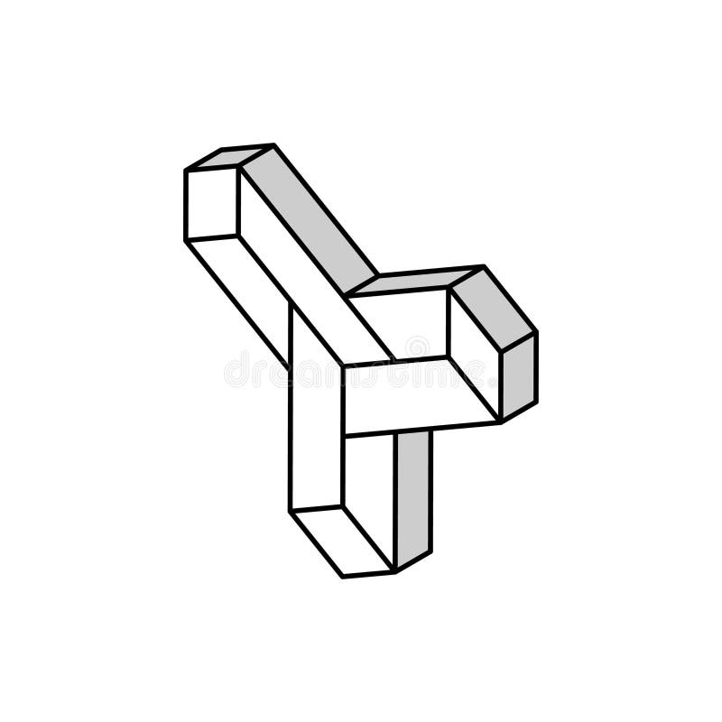 Paradox Impossible Geometric Shape Isometric Icon Vector Illustration ... Paradox Impossible Geometric Shape Isometric Icon Vector Illustration ...
