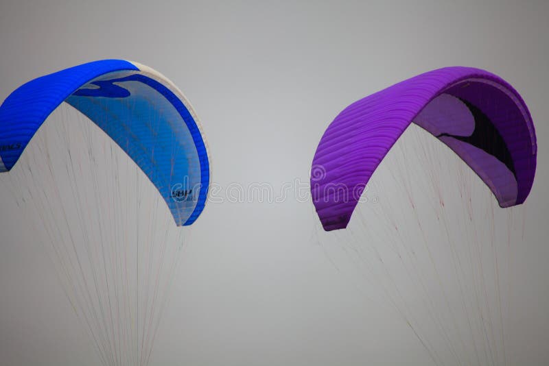 Paraglider colourful wings editorial image. Image of coast - 85578740
