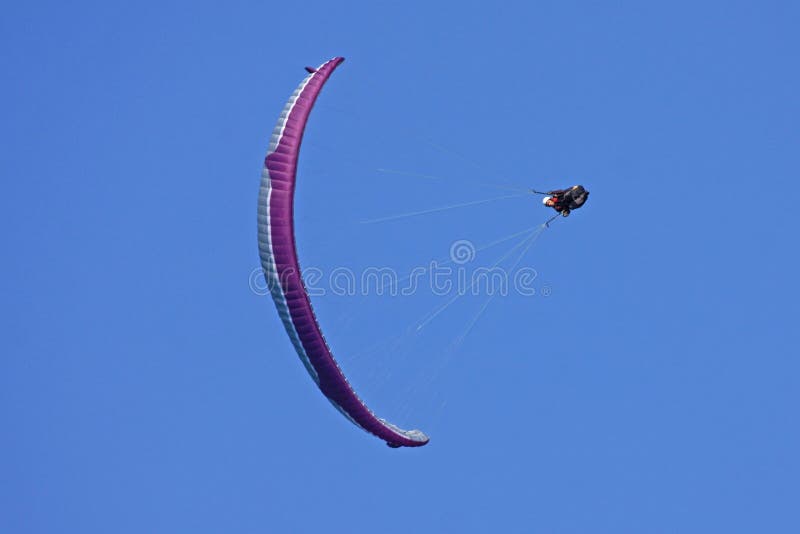 Paraglider Doing Acrobatics Stock Image - Image of transport, hill ...