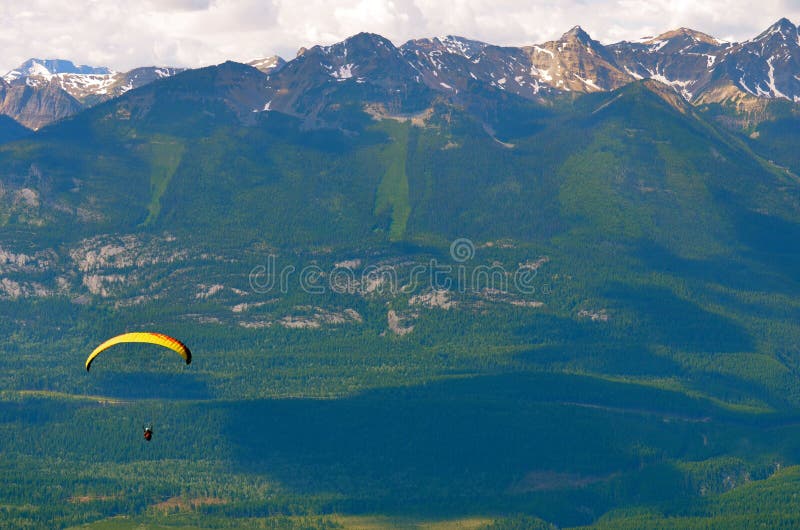 Paraglider Golden British Columbia Stock Photo - Image of columbia ...