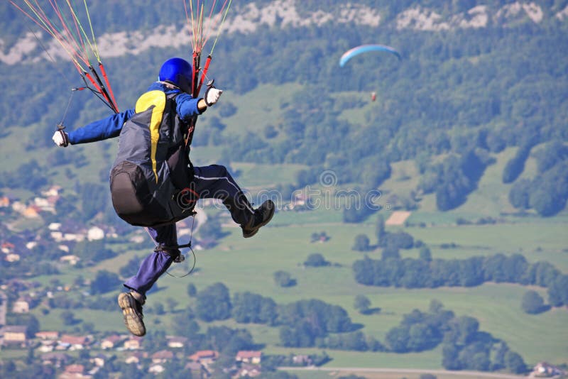 Paraglider launching stock image. Image of tandem, speedflyer - 50755815