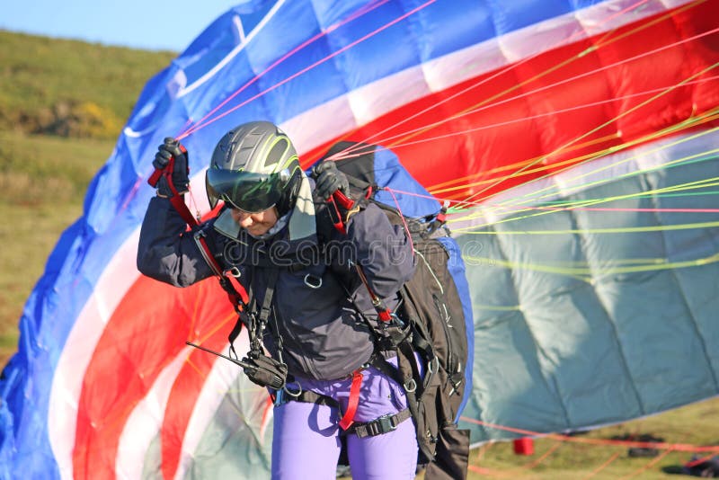 Paraglider launching stock photo. Image of speedflyer - 84251876
