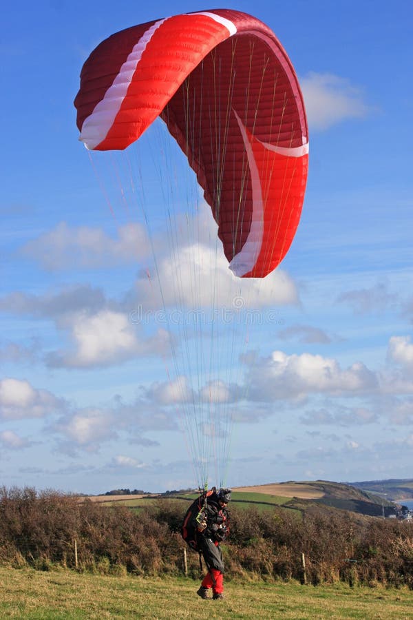 Paraglider launching wing stock image. Image of paraglide - 36922107